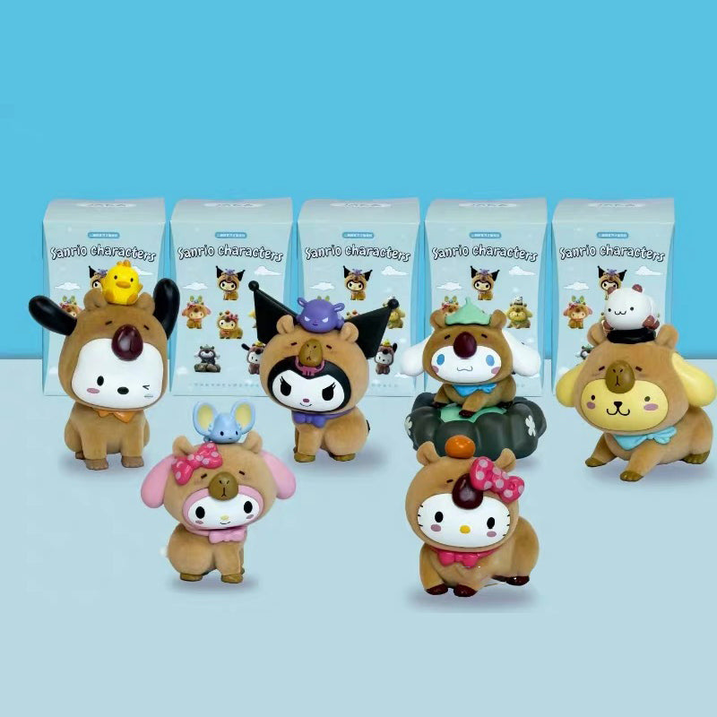 Sanrio Family Laid-back Capybara: Assembly Model Blind Box Series ...